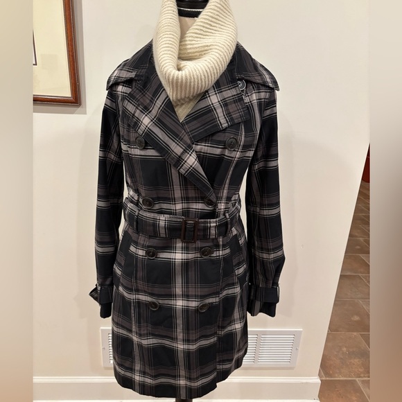 Merona | Jackets & Coats | Vintage Merona Belted Womens Gray And Black ...